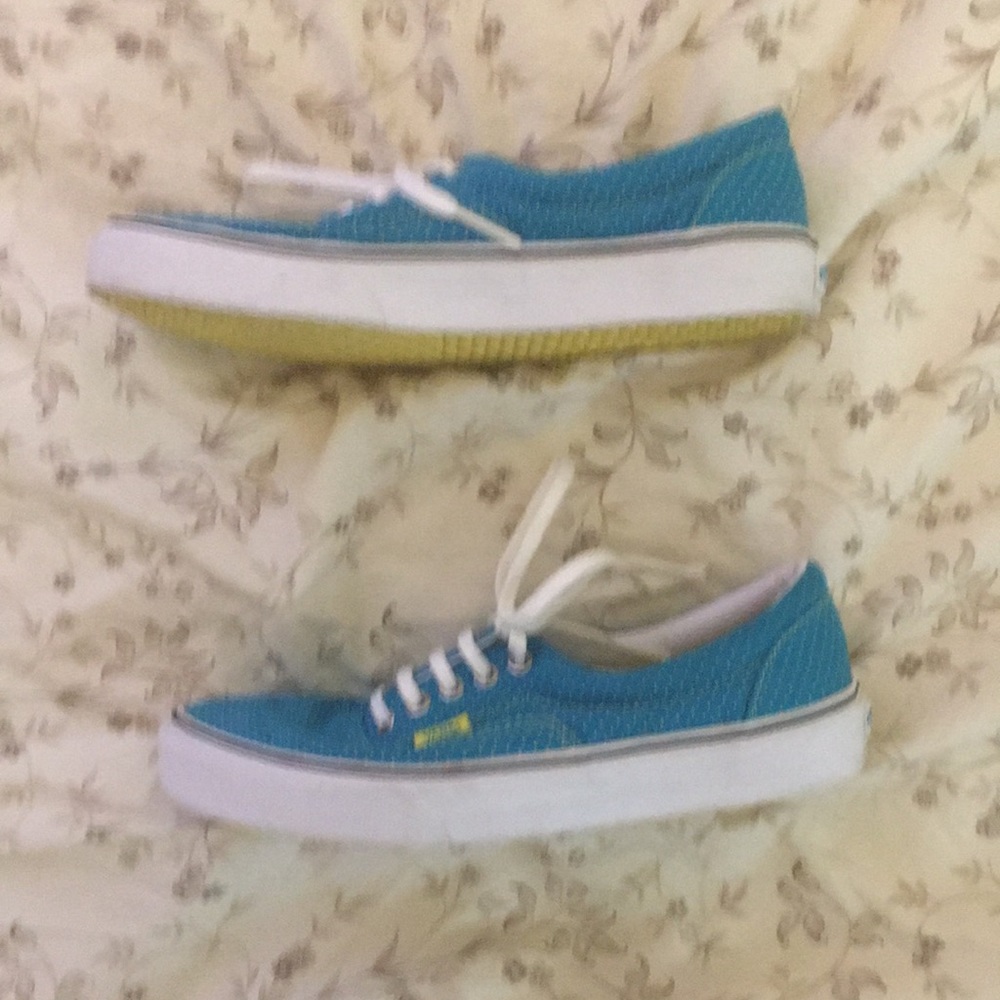 Vans Turquoise Yellow Polka Dots Sneakers - Gem